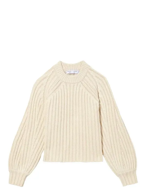 Proenza Schouler Cropped Ribbed-knit Jumper - Nude