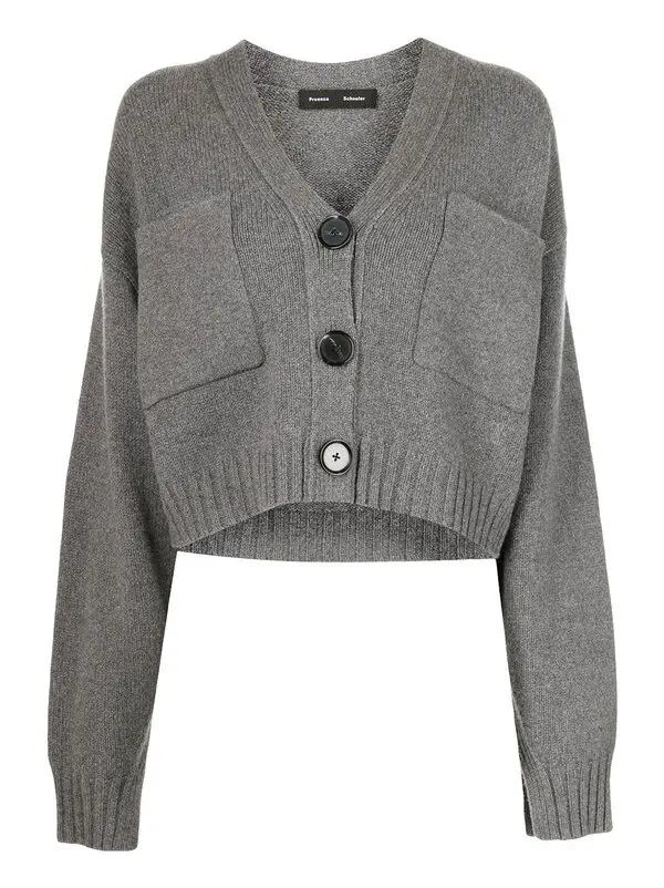 Proenza Schouler Eco Cashmere Crocheted Cardigan - Gray