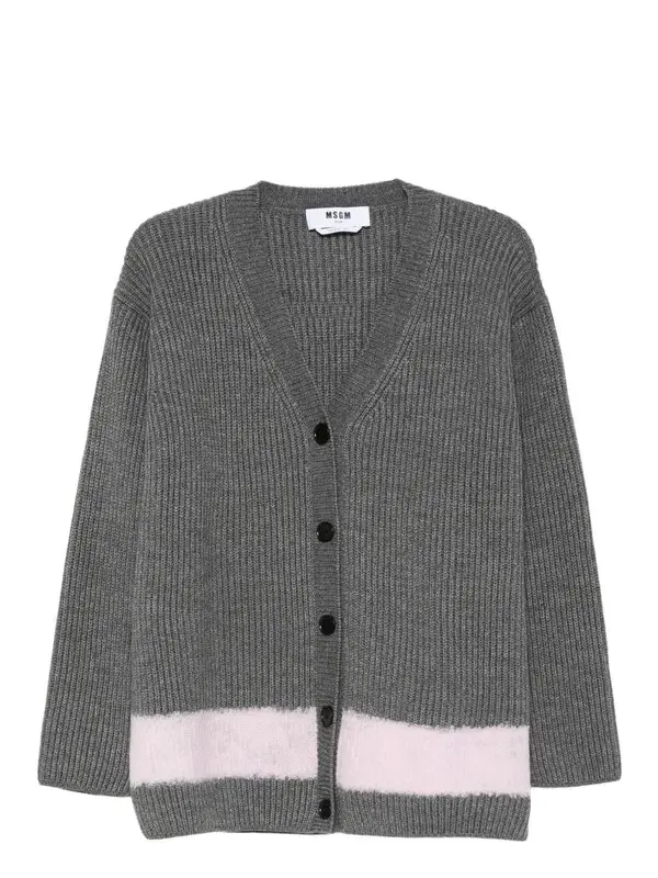 MSGM V-neck Cardigan - Black