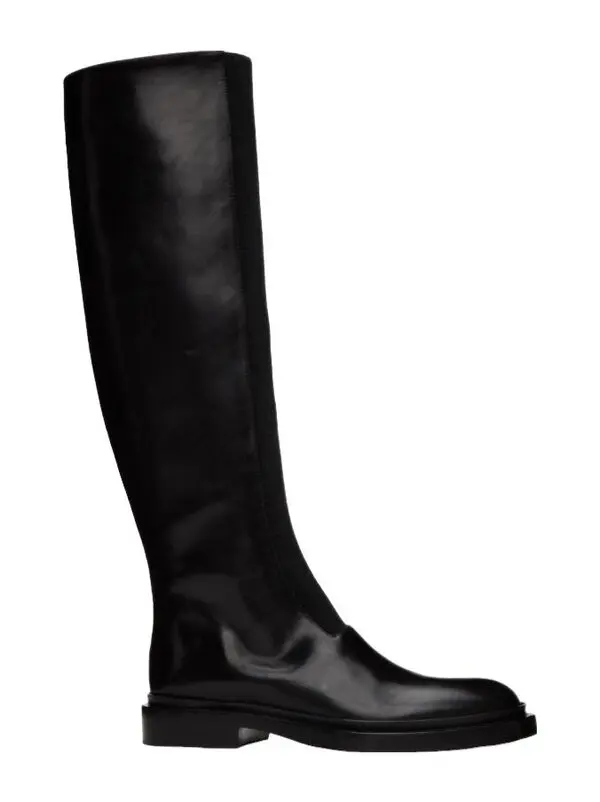 JIL SANDER Round Toe Knee-high Boots - Black