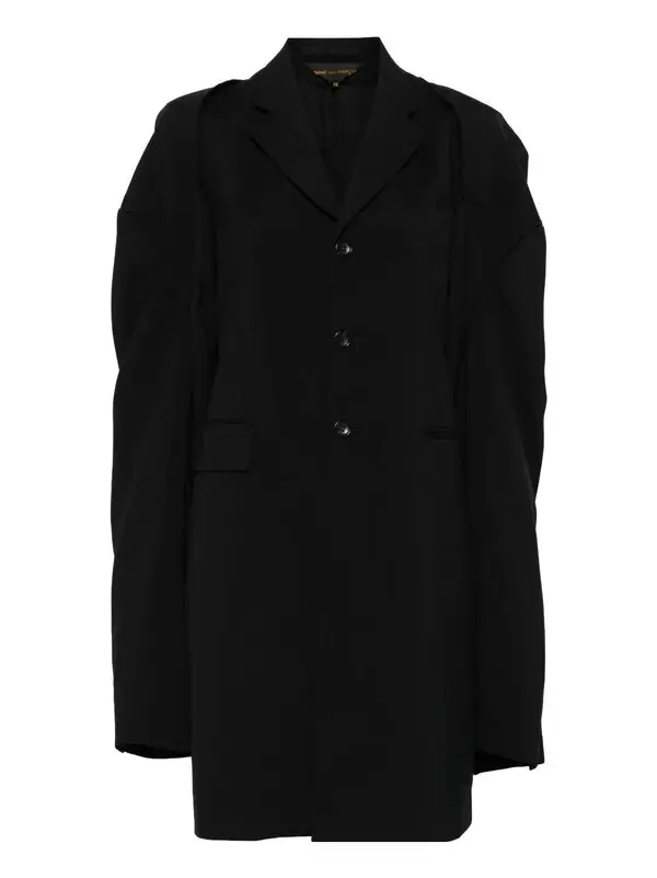 Comme Des Garçons Detachable-sleeves Coat - Black