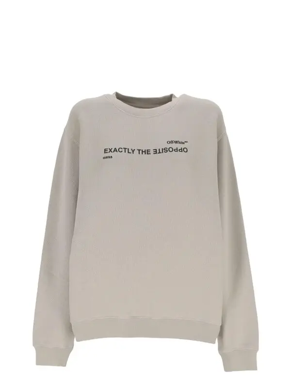 Off-White Logo Printed Crewneck Sweatshirt - Nude