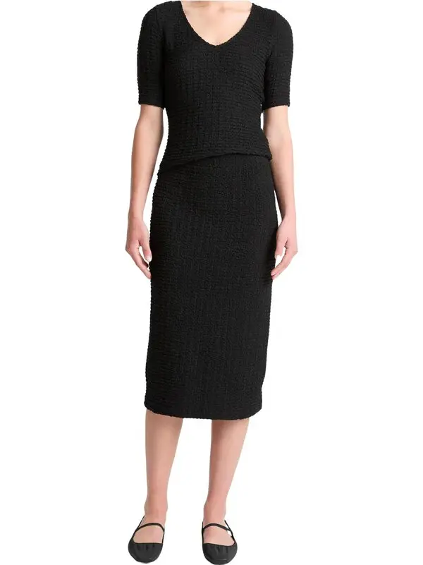 Vince Smocked Skirt - Black