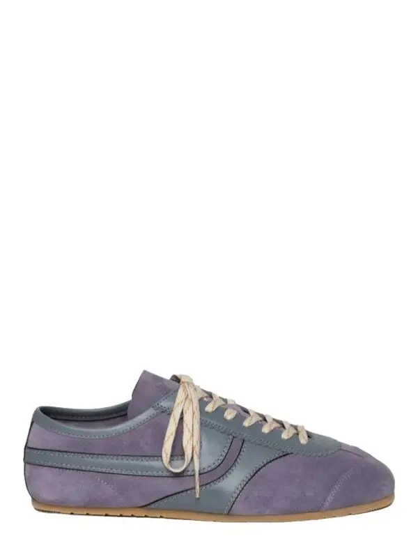 Dries Van Noten Suede-panelled Sneakers - Gray