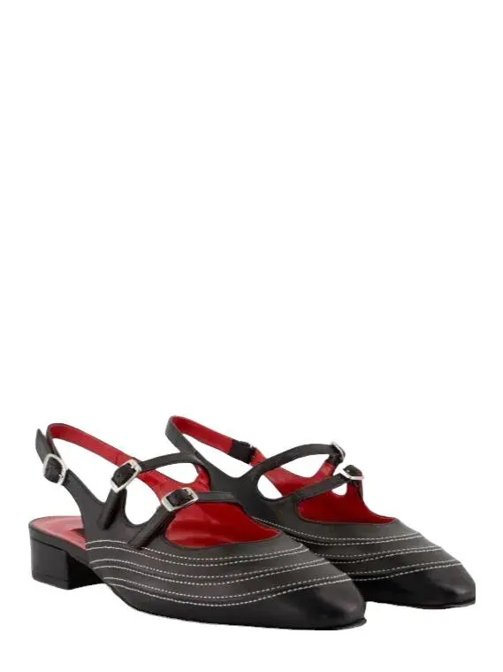 CAREL Peche Moto Buckled Pumps - Black