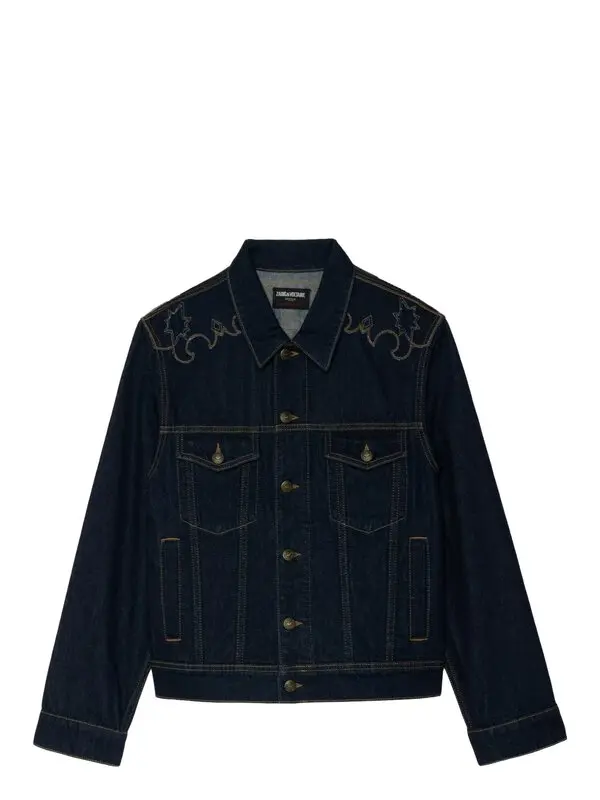 Zadig&Voltaire Embroidered Denim Jacket - Brut