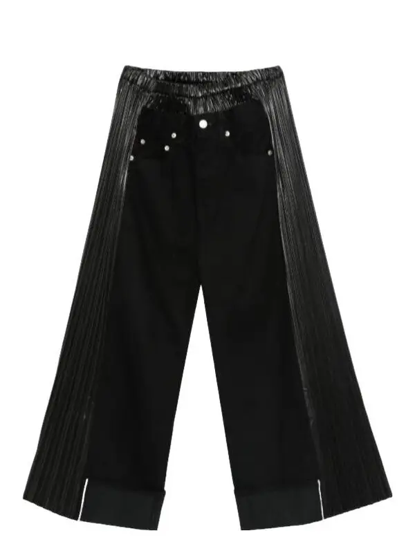 Junya Watanabe Pleated-panel Pants - Black