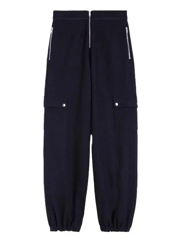 JIL SANDER Felted Trousers - Black