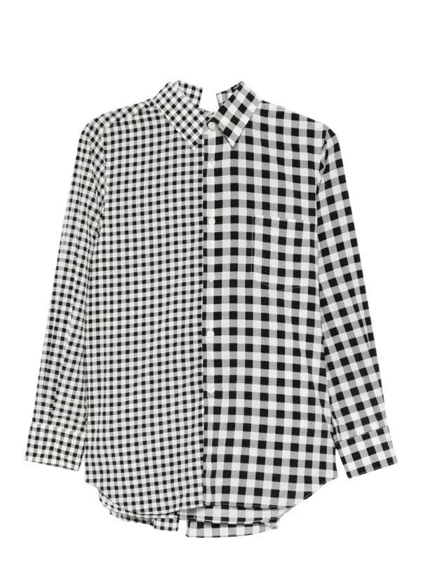 Comme Des Garçons Gingham Long Sleeve Shirt - Gray