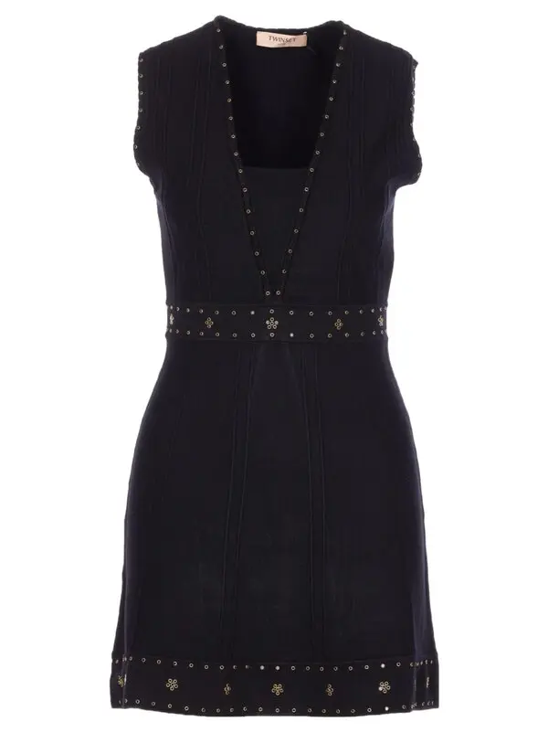 TWINSET Short Knit Dress - Black