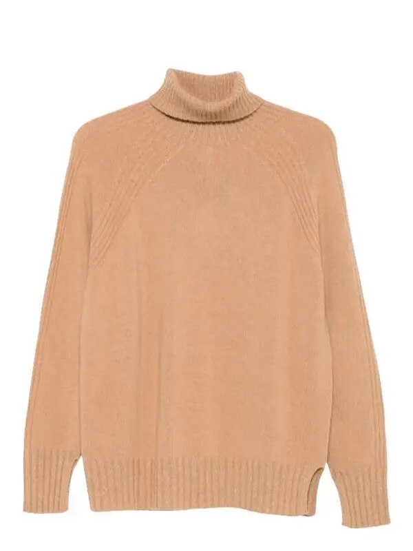 TWINSET Turtleneck Ribbed Sweater - Nude