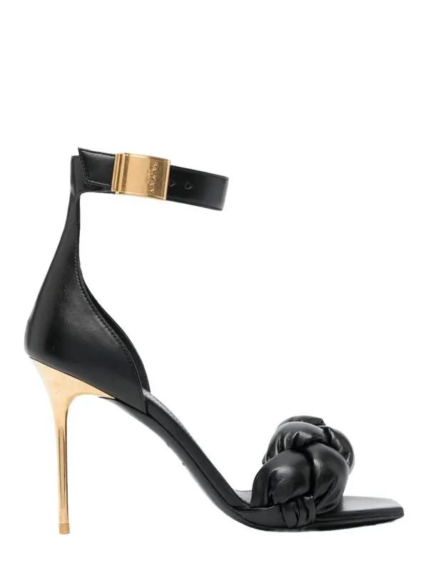 Balmain Logo-plaque Open-toe Sandals - Black