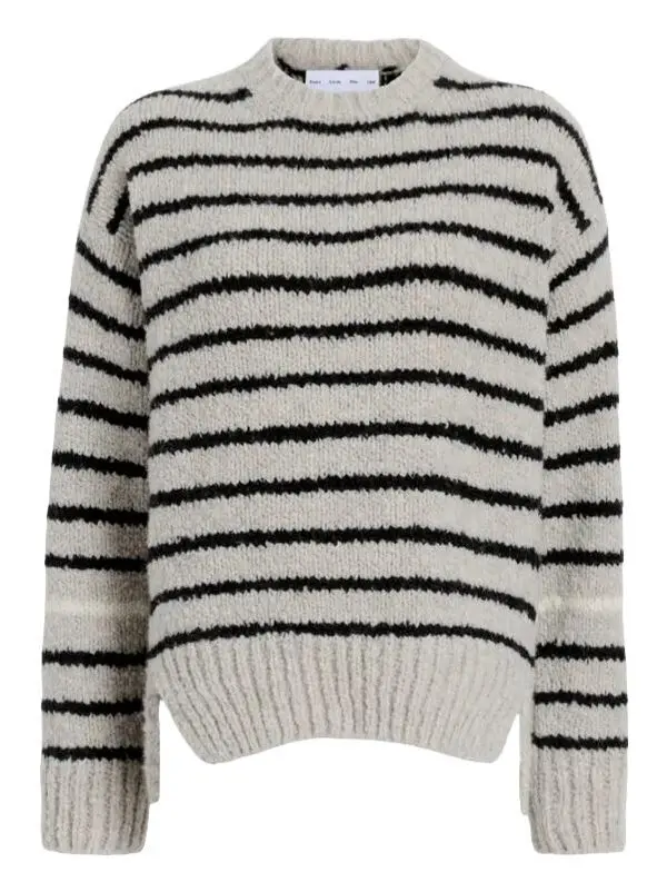 Proenza Schouler Striped Wool Sweater - Gray