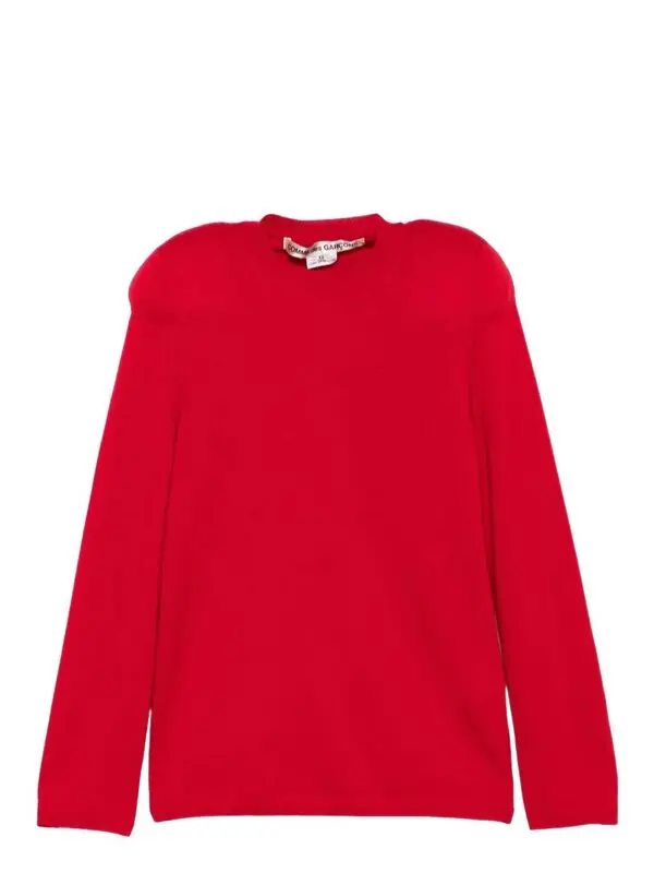 Comme Des Garçons Long Sleeve Sweater - Red
