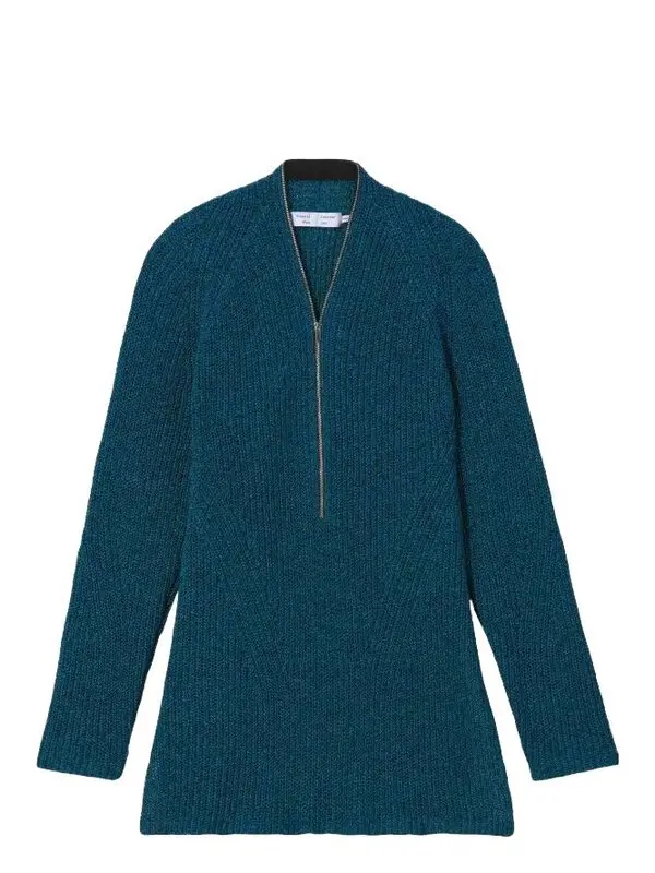 Proenza Schouler White Label V-neck Curved Hem Jumper - Blue