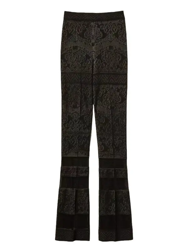 TWINSET Damask-pattern Trousers - Black