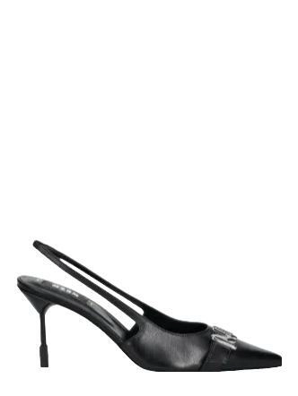 MSGM Slingback Leather Pumps - Black