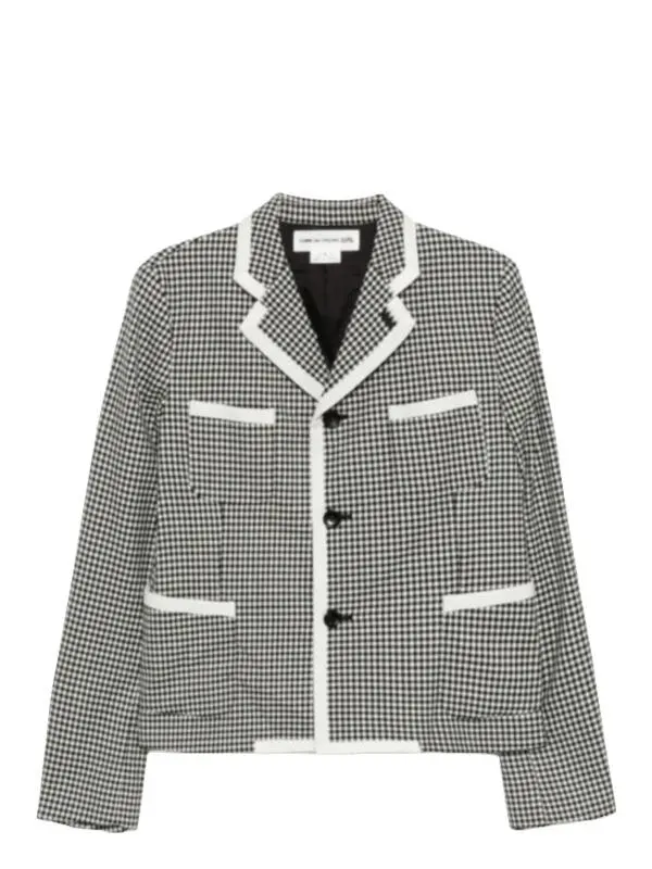 Comme Des Garçons Check-print Shirt Jacket - Gray