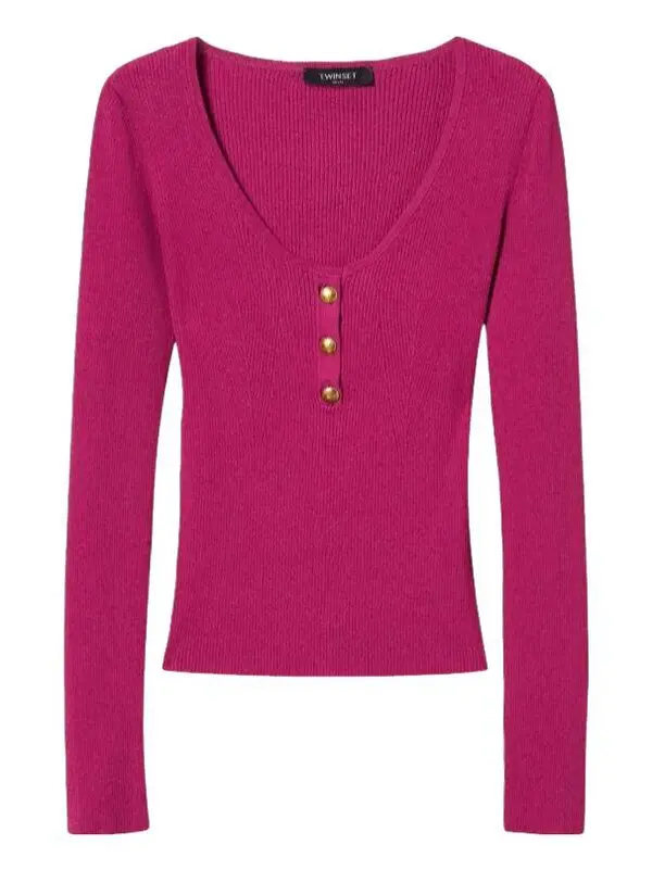 TWINSET Ribbed-knit Pullover - Pink