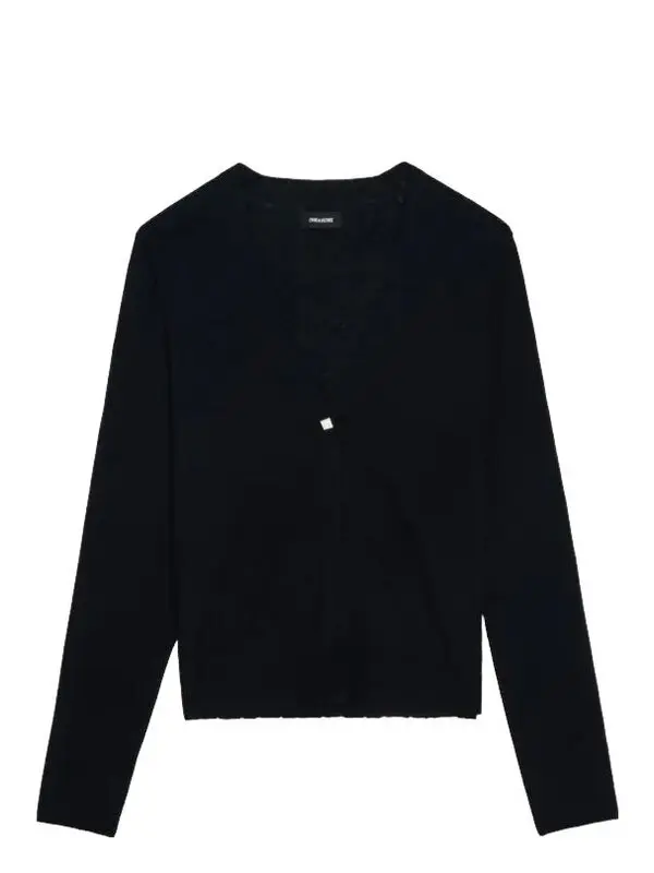 Zadig&Voltaire Manylla Button-up V-neck Cardigan - Black
