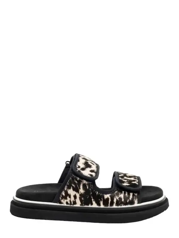 Hogan Double-strap Flat Sandals - Black