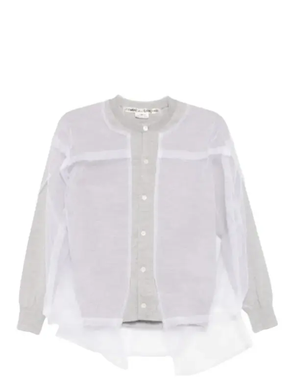 Comme Des Garçons Layered Wool Cardigan - Grey
