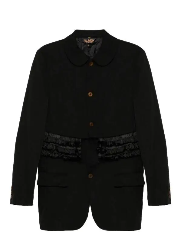 Comme Des Garçons Ruffle Shirt Jacket - Black