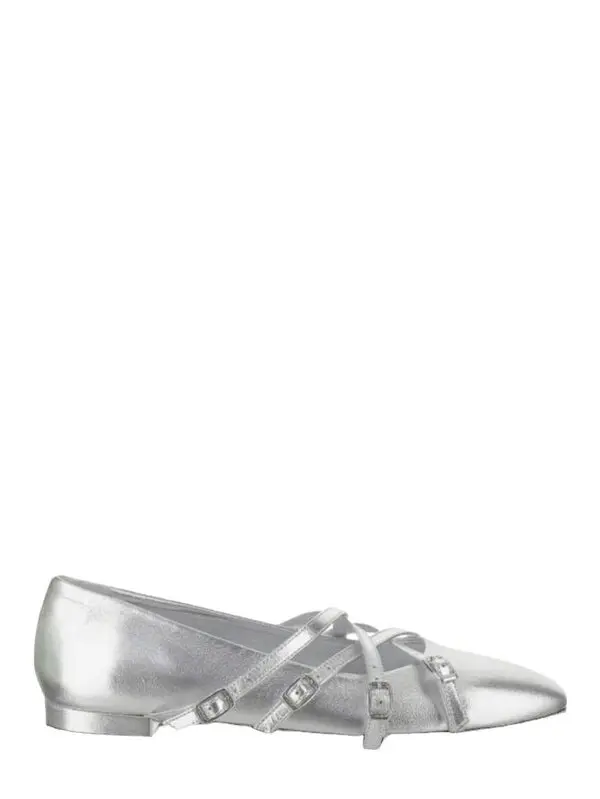 CAREL Leather Ballerina Shoes - Gray