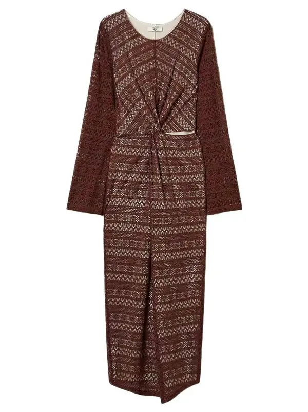 TWINSET Knitted Midi Dress - Brown