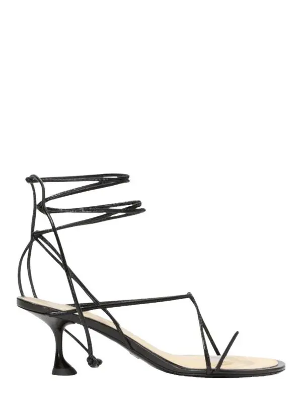 Proenza Schouler Lambskin Tee Sandals - Black