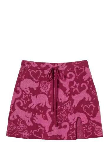 TWINSET Jacquard Mini Skirt - Red