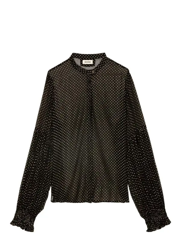 Zadig&Voltaire Tandy Ruffled Silk Blouse - Black