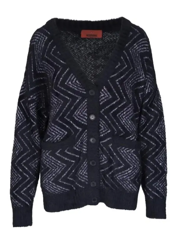 Missoni Zigzag-woven Buttoned Cardigan - Black
