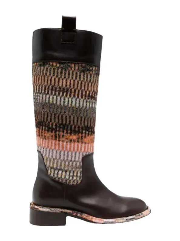 Missoni Striped Boots - Black
