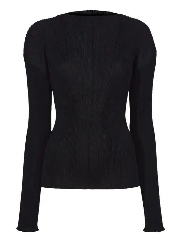 Proenza Schouler Camille Ribbed-knit Top - Black