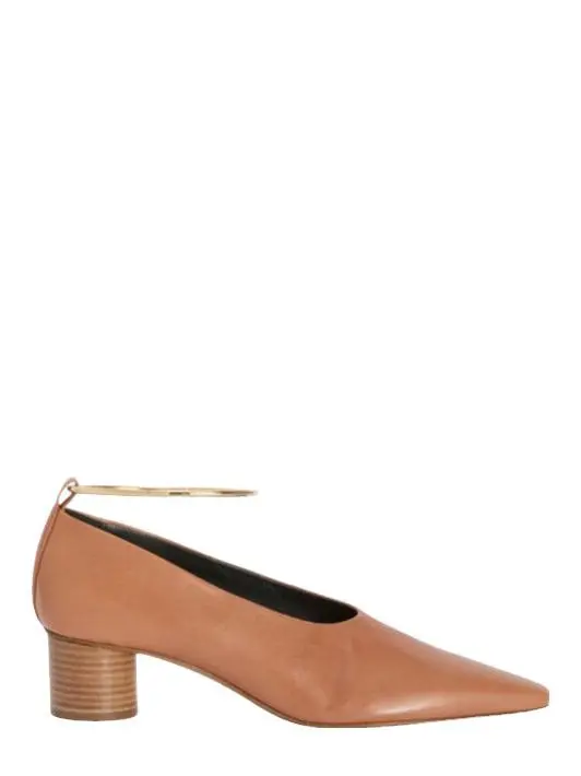 JIL SANDER Leather Ring Pump - Pecan