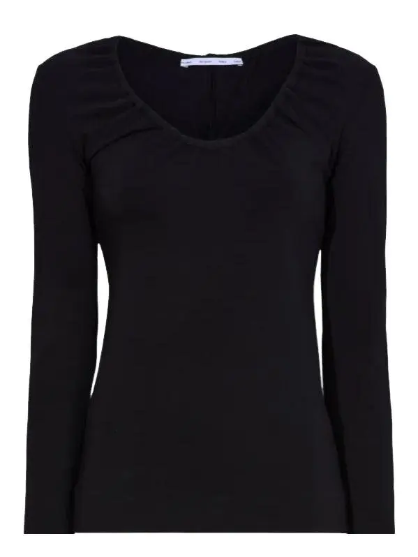 Proenza Schouler Sophia Cut-out Ruched Top - Black