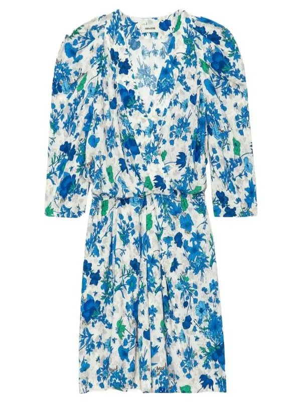 Zadig&Voltaire Ruz Floral-print Midi Dress - Blue
