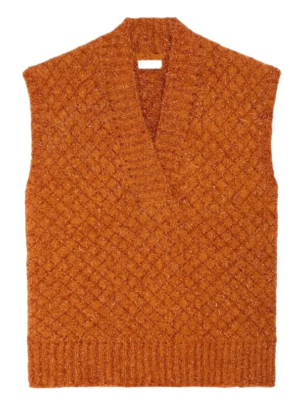Dries Van Noten V-neck Vest - Brown