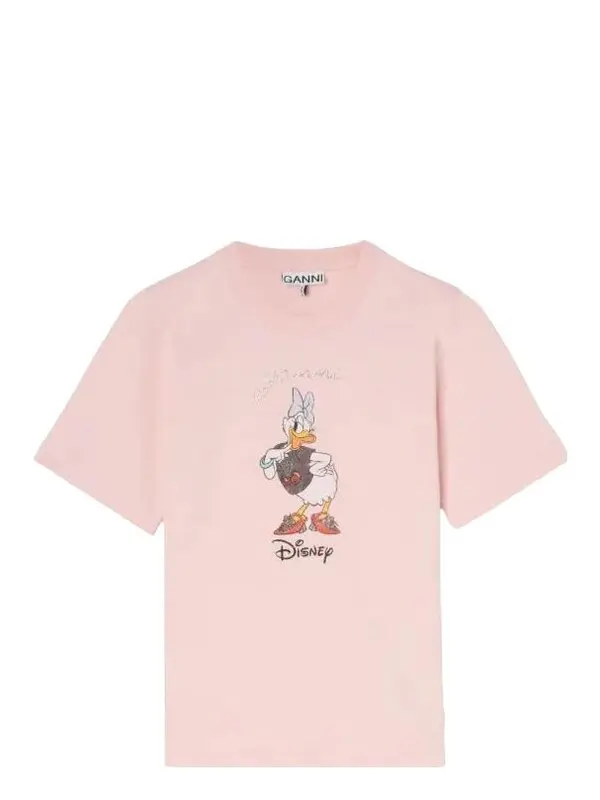GANNI Daisy Duck Printed Baby Fit T-shirt - Nude