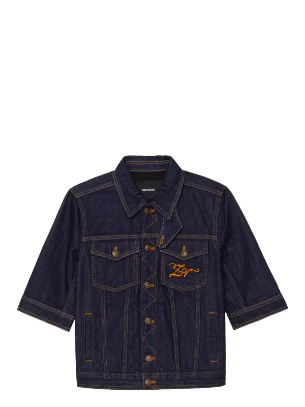 Zadig&Voltaire Kyo Short-sleeve Buttoned Jacket - Black