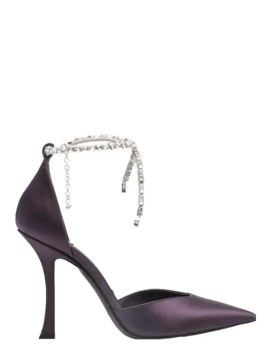 JIMMY CHOO Stevie Ankle-strap Embellished Pumps - Black