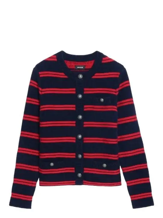 Zadig&Voltaire Striped Pocket Cardigan - Black