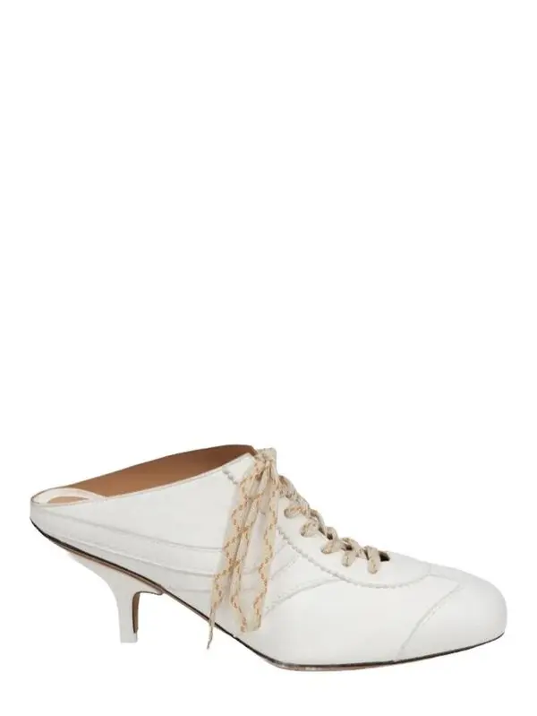 Dries Van Noten 60mm Lace-up Mules - White