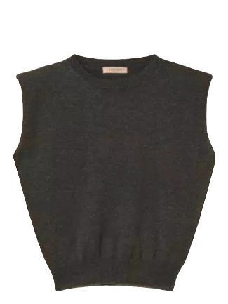 TWINSET Padded-shoulder Sleeveless Waistcoat - Black