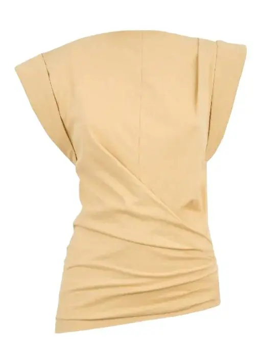 Isabel Marant Étoile Draped Short-sleeve Blouse - Nude