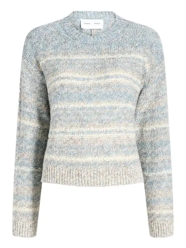 Proenza Schouler Ivara Striped Crew-neck Sweater - White