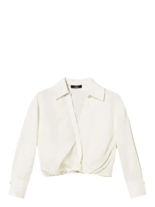 TWINSET Wrap-effect Silk-blend Shirt - White