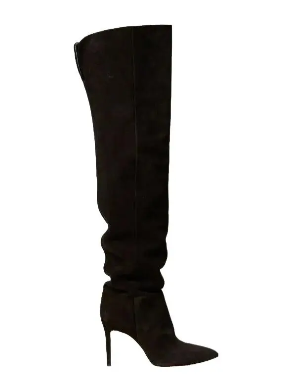TWINSET 100mm Slouch High Boots - Black