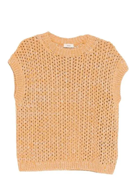 Herno Open Knit Short Sleeve Jacket - Nude